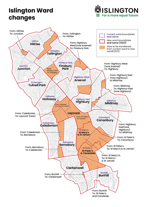 Ward boundary changes 2022 | Islington Council